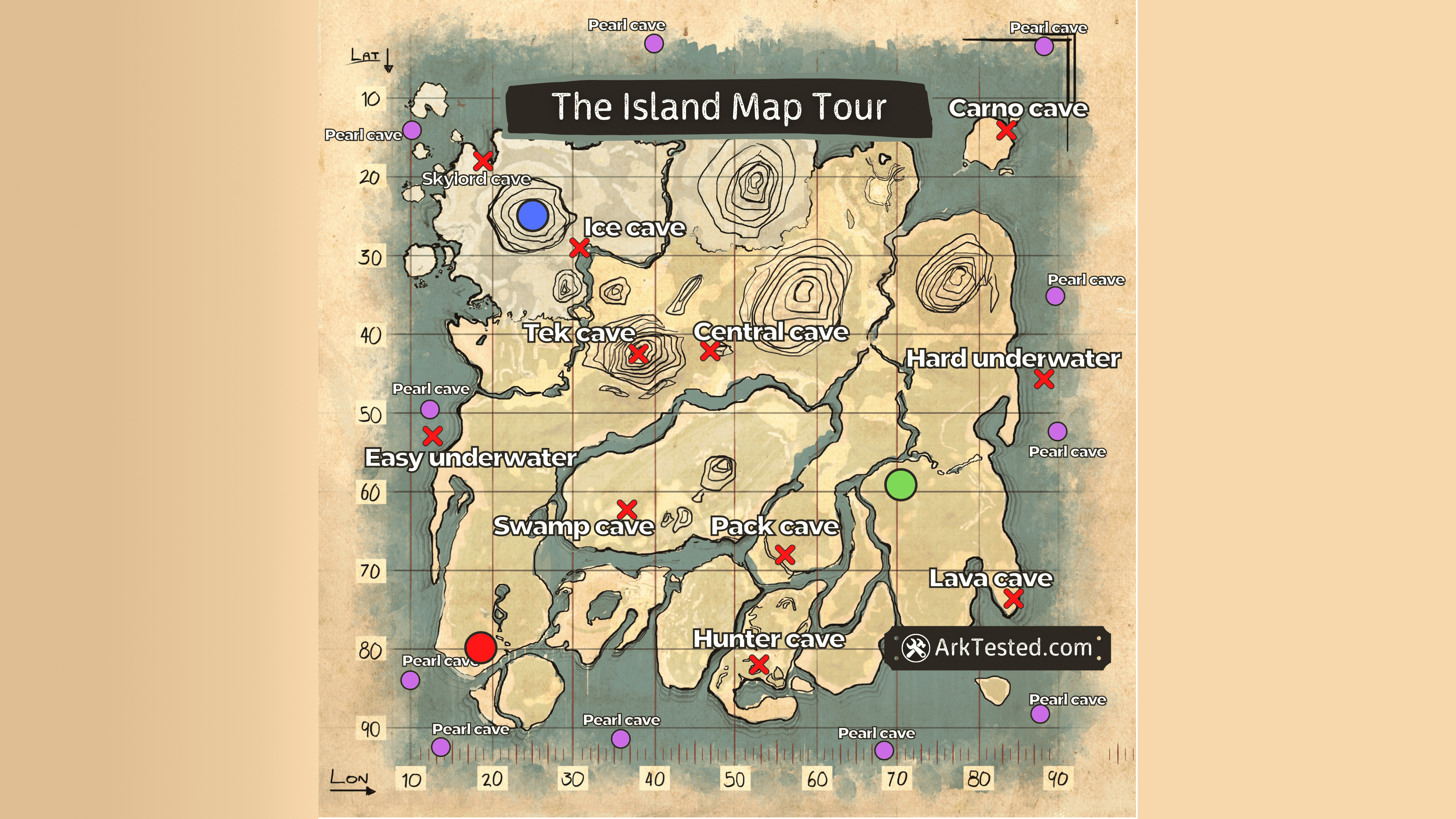 ARK The Island map - Ark Tested